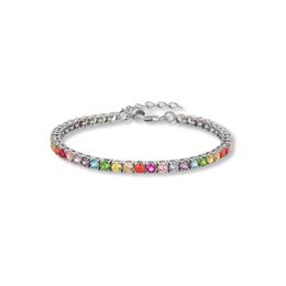 Pure Schmuck Armband 'Iced Out Rainbow Tennisarmband 925 Silber' Damen Gr&ouml;&szlig;e 19 cm silber