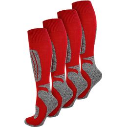 Normani Sportsocken Herren Gr&ouml;&szlig;e 47/50 graumeliert / rot