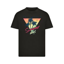 F4NT4STIC T-Shirt 'California Palmen Retro' Jungen Gr&ouml;&szlig;e 110/116 dunkelblau / pastellgelb / grenadine / schwarz