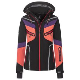 Rock Creek Outdoorjacke Damen Gr&ouml;&szlig;e XXXL grau / dunkellila / orange / schwarz