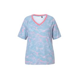 Ulla Popken Shirt Damen Gr&ouml;&szlig;e XL/XXL hellblau / pastellpink