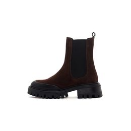 Derimod Chelsea Boots Damen Gr&ouml;&szlig;e 41 dunkelbraun / schwarz Winterschuhe