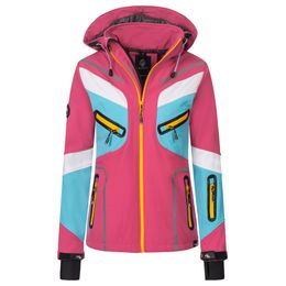 Rock Creek Outdoorjacke Damen Gr&ouml;&szlig;e L hellblau / orange / pink / wei&szlig;