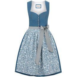 Stockerpoint Dirndl 'Rhianna' Damen Gr&ouml;&szlig;e 40 blau / grau / wei&szlig;