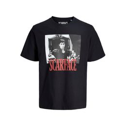 Jack & Jones Jack & Jones T-Shirt 'JJScarface' Herren Gr&ouml;&szlig;e XS hellgrau / rot / schwarz / wei&szlig;
