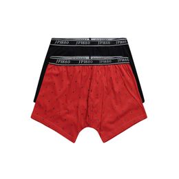 JP1880 Boxershorts Herren Gr&ouml;&szlig;e 7XL blutrot / schwarz / naturwei&szlig;