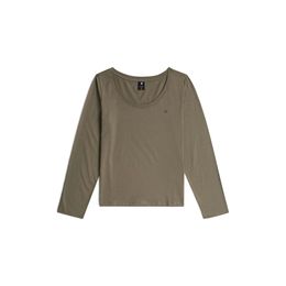 G-Star Raw G-star T-Shirt - 'Scoop Neck Long Sleeve' Damen Gr&ouml;&szlig;e L oliv