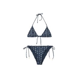 MANGO TEEN Bikini 'Indian' Damen Gr&ouml;&szlig;e S blau / navy / wei&szlig;