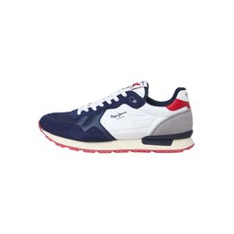 Pepe Jeans Sneaker 'Brit Camp' Herren Gr&ouml;&szlig;e 45 navy / grau / rot / wei&szlig;