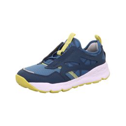 Superfit Sneaker 'Free Ride' Jungen Gr&ouml;&szlig;e 35 marine / taubenblau / senf / hellgelb