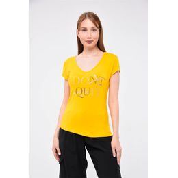 Home Store T-Shirt 'Do It' Damen Gr&ouml;&szlig;e L safran
