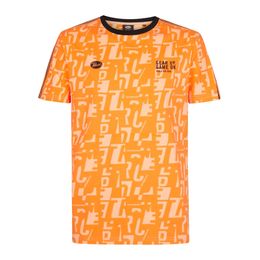 PETROL INDUSTRIES T-Shirt 'Tempestad' Herren Gr&ouml;&szlig;e XXXL hellgelb / orange / schwarz