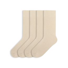 von Jungfeld Socken 'Fine Ribbed' Damen Gr&ouml;&szlig;e 36/40 beige