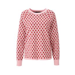 Aniston Casual Pullover Damen Gr&ouml;&szlig;e S gr&uuml;n / rosa / rot