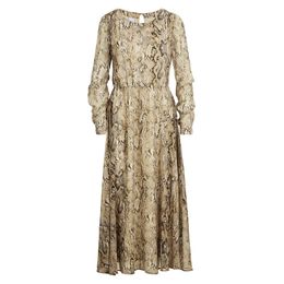 Madeleine Mode Madeleine Maxikleid Damen Gr&ouml;&szlig;e 48 hellbraun / taupe Winterkleid