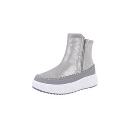 Ital-Design Stiefelette Damen Gr&ouml;&szlig;e 39 silber Winterschuhe