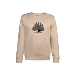 Greenbomb Sweatshirt 'Nature Camping' Damen Gr&ouml;&szlig;e XXXL hellbraun / schwarz