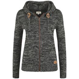 oxmo Strickjacke 'Philadelphia' Damen Gr&ouml;&szlig;e XXL braun / dunkelgrau