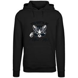 F4NT4STIC Pullover 'K&auml;tzchen You Gotta Be Kitten Me!' Damen Gr&ouml;&szlig;e L grau / schwarz / wei&szlig;
