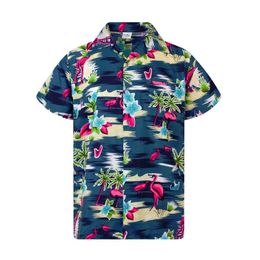 King Kameha Shirt 'Flamingos' Herren Gr&ouml;&szlig;e 5XL grau
