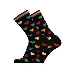 UphillSport Socken 'RAINBOW HEARTS' Damen Gr&ouml;&szlig;e 47/50 schwarz