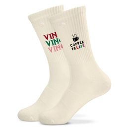 J.clay Tennissocken Set Vino, Coffee Doppelpack Unisex Made in EU Damen Gr&ouml;&szlig;e 35/38 beige