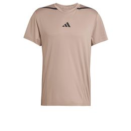 adidas Performance Funktionsshirt 'Designed for Training Pro' Herren Gr&ouml;&szlig;e XXL hellbraun / schwarz