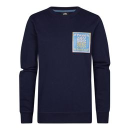 PETROL INDUSTRIES Sweatshirt Jungen Gr&ouml;&szlig;e 164 blau / navy / hellgrau