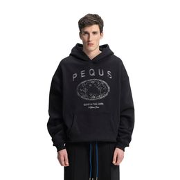 PEQUS Sweatshirt 'Faded Emblem Graphic' Herren Gr&ouml;&szlig;e S schwarz
