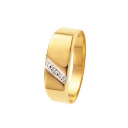 Lucardi Ring 'Klassisch' Herren Gr&ouml;&szlig;e 63 gold / silber