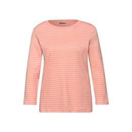 Street One Shirt Damen Gr&ouml;&szlig;e XS apricot / wei&szlig;