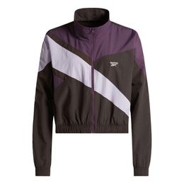 Reebok Trainingsjacke 'Classic Franchise' Damen Gr&ouml;&szlig;e S dunkelbraun / aubergine / helllila / wei&szlig;