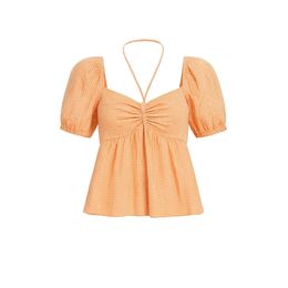 For You Moda Bluse Damen Gr&ouml;&szlig;e XL orange / wei&szlig;