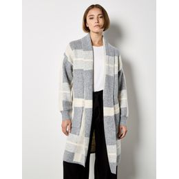 Apricot Stripe Colour Block Long Cardigan ' ' Damen Gr&ouml;&szlig;e 42 grau
