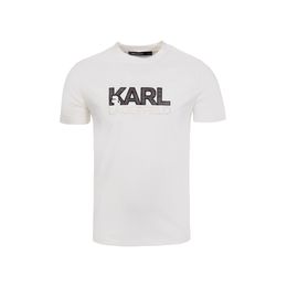 K by KARL LAGERFELD Karl Lagerfeld T-Shirt '755038' Herren Gr&ouml;&szlig;e L creme / schwarz