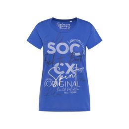 SOCCX Rundhalsshirt mit Logo Print Damen Gr&ouml;&szlig;e XL blau