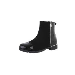 Ital-Design Stiefelette Damen Gr&ouml;&szlig;e 36 schwarz Winterschuhe