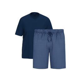 Ammann Pyjama kurz 'Night & Home Cotton' Herren Gr&ouml;&szlig;e S blau
