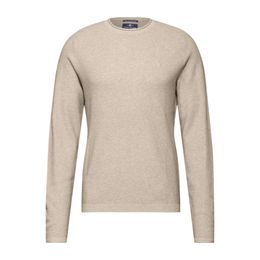Street One Men Pullover mit feiner Struktur Herren Gr&ouml;&szlig;e M beige