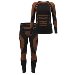Normani Funktionsunterw&auml;sche-Set Herren Gr&ouml;&szlig;e M/L orange / schwarz