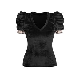 JIORO Bluse 'ESSENTIALS' Damen Gr&ouml;&szlig;e S schwarz