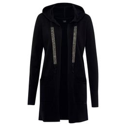 Laura Scott Strickjacke Damen Gr&ouml;&szlig;e L/XL schwarz / silber