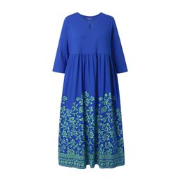 Ulla Popken Kleid Damen Gr&ouml;&szlig;e 58/60 enzian / limette Winterkleid