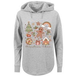 F4NT4STIC Sweatshirt 'Christmas Vibes Cozy Cute Winter' Damen Gr&ouml;&szlig;e S grau / mischfarben