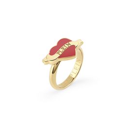 Philipp Plein Jewellery Ring 'Plein Valentine' Damen Gr&ouml;&szlig;e 58 gold / rot