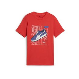 Puma T-Shirt Jungen Gr&ouml;&szlig;e 140 marine / rot / offwhite