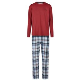 Phil & Co. Berlin Pyjama 'Classic' Herren Gr&ouml;&szlig;e XXL blau / hellblau / rot / offwhite