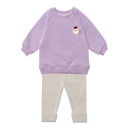 Liliput Sweatshirt und Hose 'Weihnachtsmann' Jungen Gr&ouml;&szlig;e 74/80 flieder