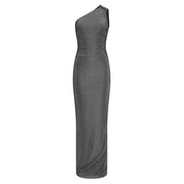 Nicowa Maxikleid 'DIOWIA', edler, flie&szlig;ender Lam&eacute;- Jersey, Model tr&auml;gt Gr&ouml;&szlig;e 34 Damen Gr&ouml;&szlig;e 40 silber Winterkleid
