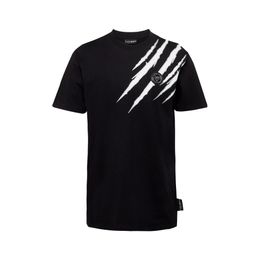 Plein Sport T-Shirt 'Scratch' Herren Gr&ouml;&szlig;e 4XL grau / schwarz / wei&szlig;